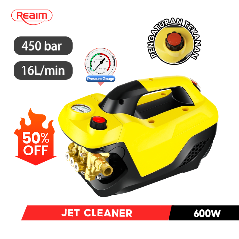 Jual REAIM Jet Cleaner mesin cuci motor 600W Portabel High Pressure ...