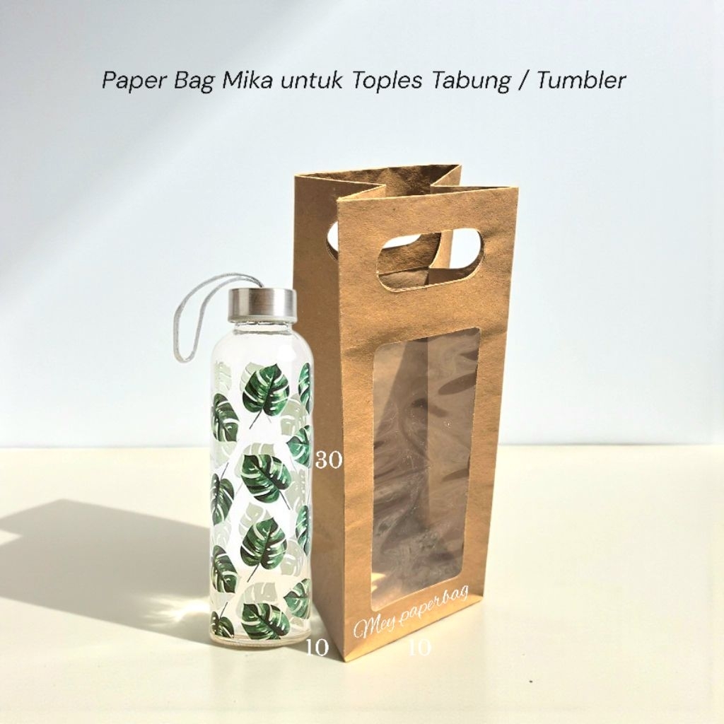 Jual Paper Bag Botol Variasi Mika Uk 10x10x30 Tanpa Tali | Shopee Indonesia