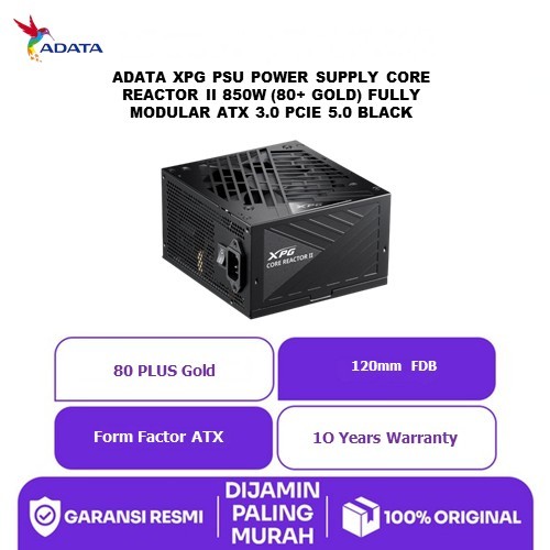 Jual ADATA XPG PSU POWER SUPPLY CORE REACTOR II 850W (80+ GOLD) FULLY ...