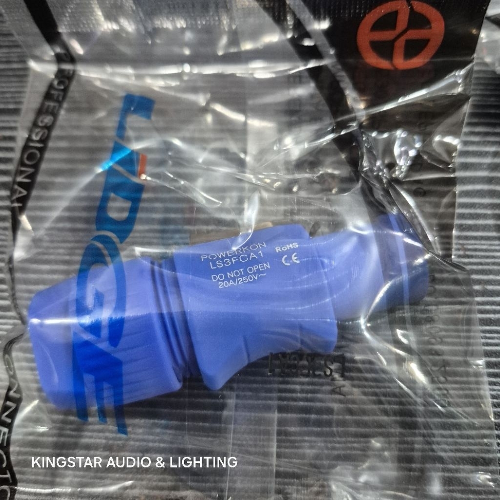 Jual Jack Powercon Listrik Lidge BIRU 20A 250V Speakon Spikon Spekon ...