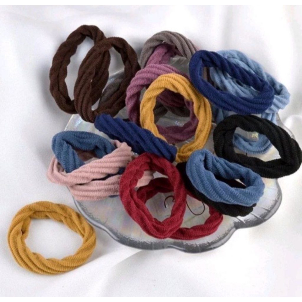Jual 1PCS!! IKAT RAMBUT ELASTIS KOREA TIE RUBBER - IKAT RAMBUT EKOR ...