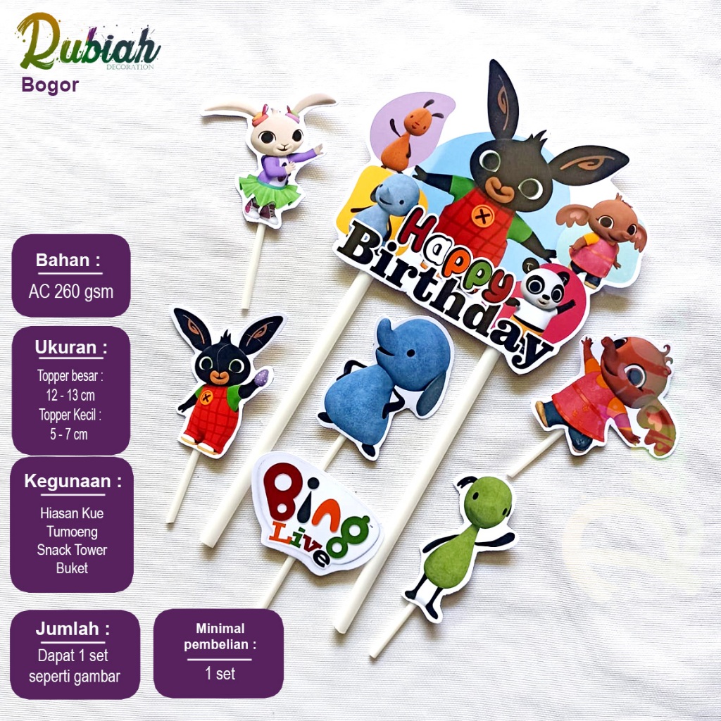 Jual Topper cake Karakter Bing Bunny Live Hiasan Kue Ulang Tahun ...