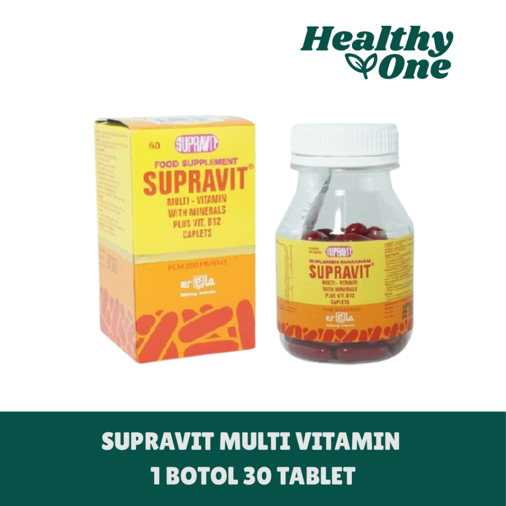 Jual SUPRAVIT MULTI VITAMIN 1 BOTOL 60 TABLET | Shopee Indonesia