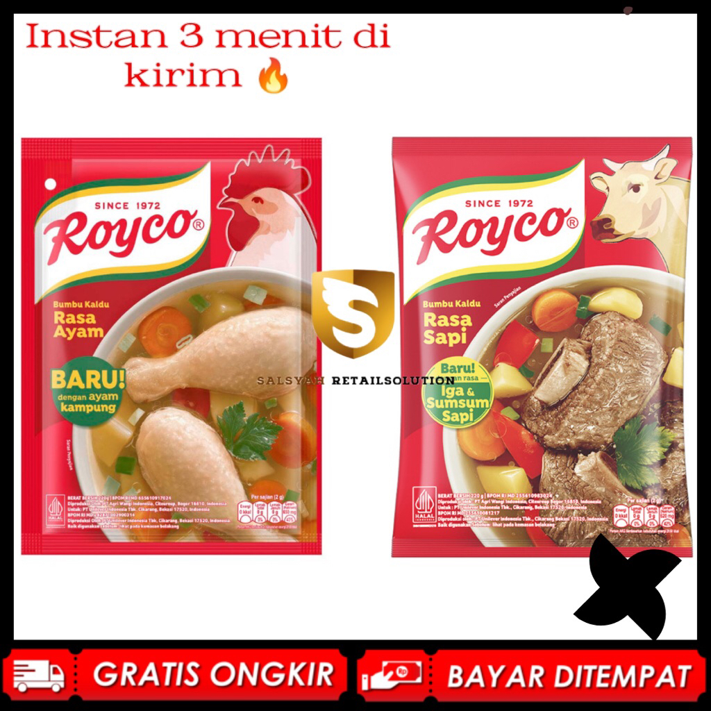 Jual Royco Bumbu Penyedap Rasa Kaldu Ayam Sapi 220gr | Shopee Indonesia