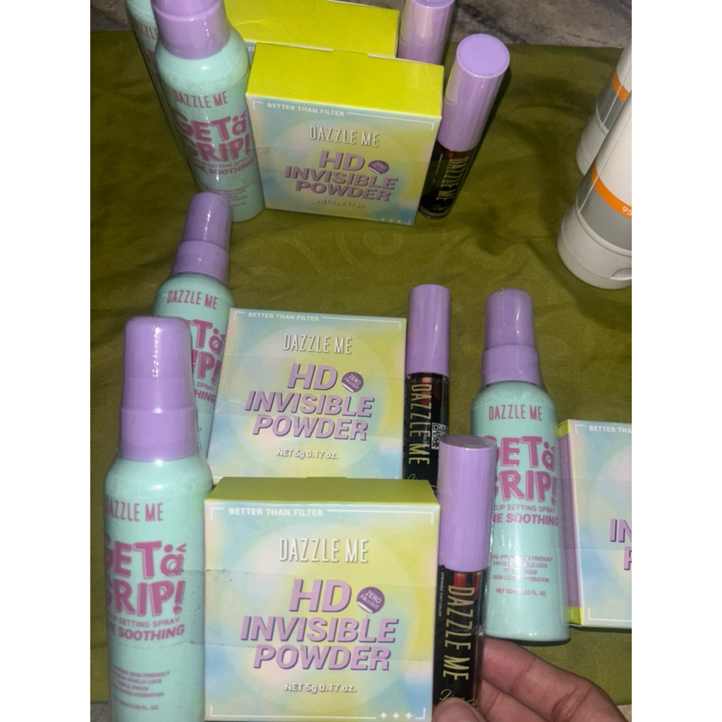 Jual Dazzle Me Hd Invisible Powder + Setting Spray + Liptint (PROMO ...