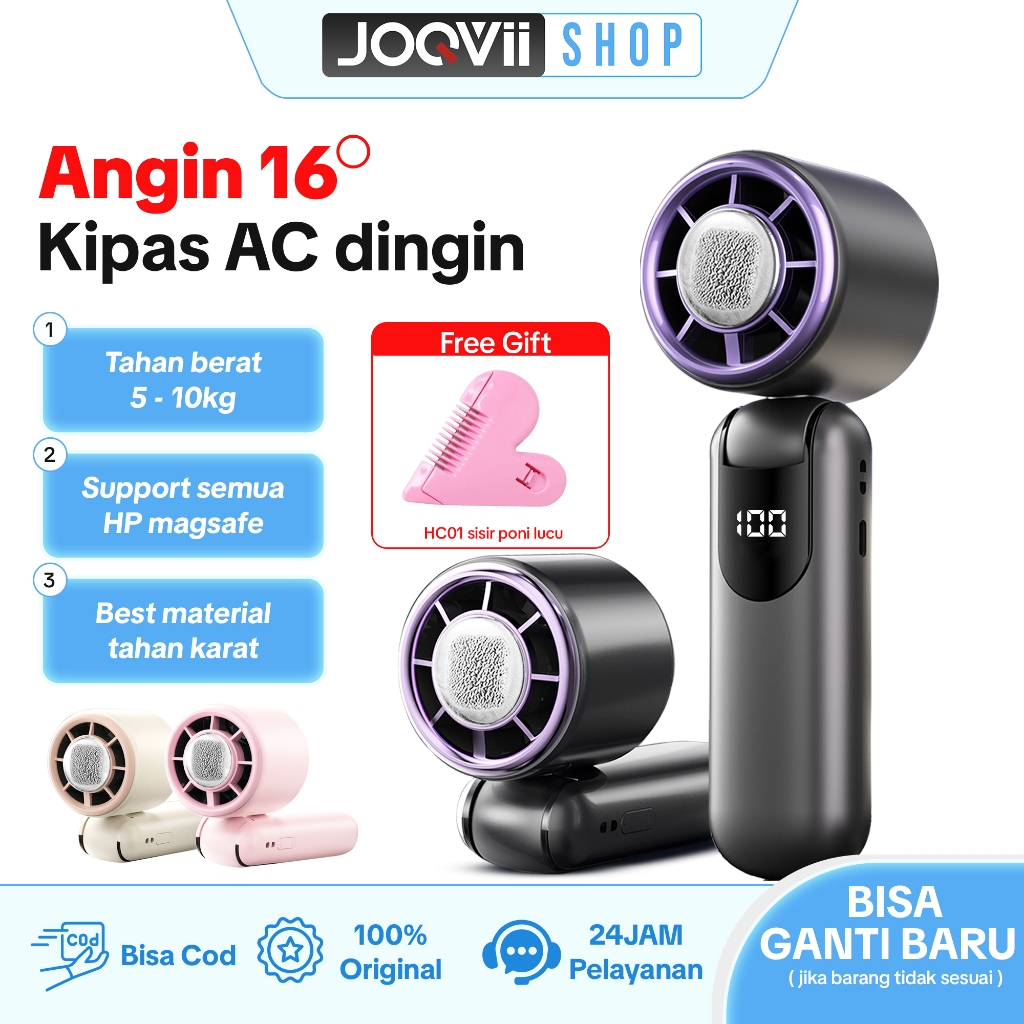 Jual (TERBARU 2025) JOQVII AC Cooling Fan Portabel Kipas Angin Turbo ...