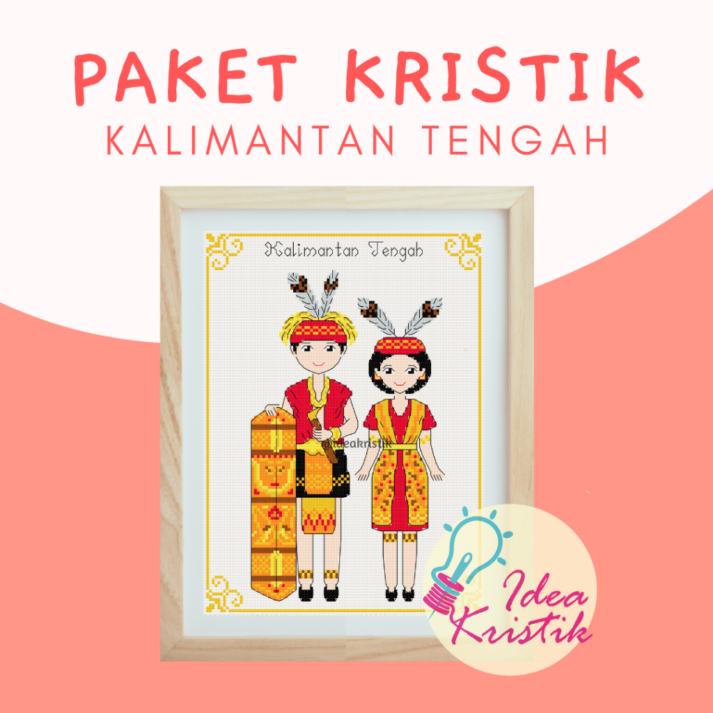 Jual Paket Sulam Kristik Pakaian Adat Kalimantan Tengah | Shopee Indonesia