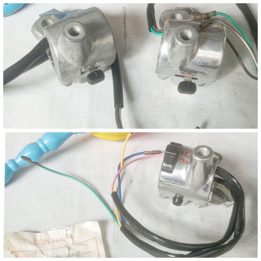 Jual holder saklar kanan kiri yamaha v75 v 75 v75 dx stok lama new old ...