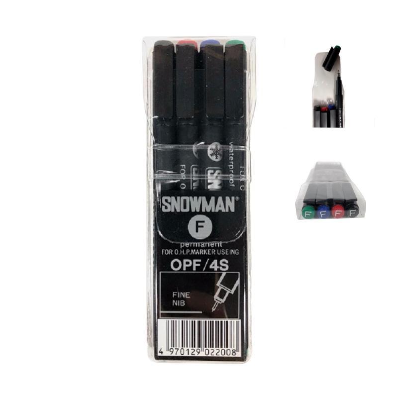 Jual TBMO Snowman Permanent Marker OPF SET 4 Colours / Spidol Permanen ...