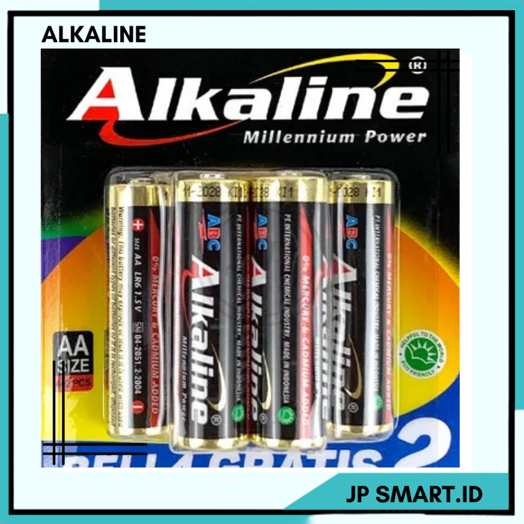 Jual Alkaline AA A2 1.5V LR6 Isi 6pcs Beli 4 Gratis 2 Untuk Jam dinding ...