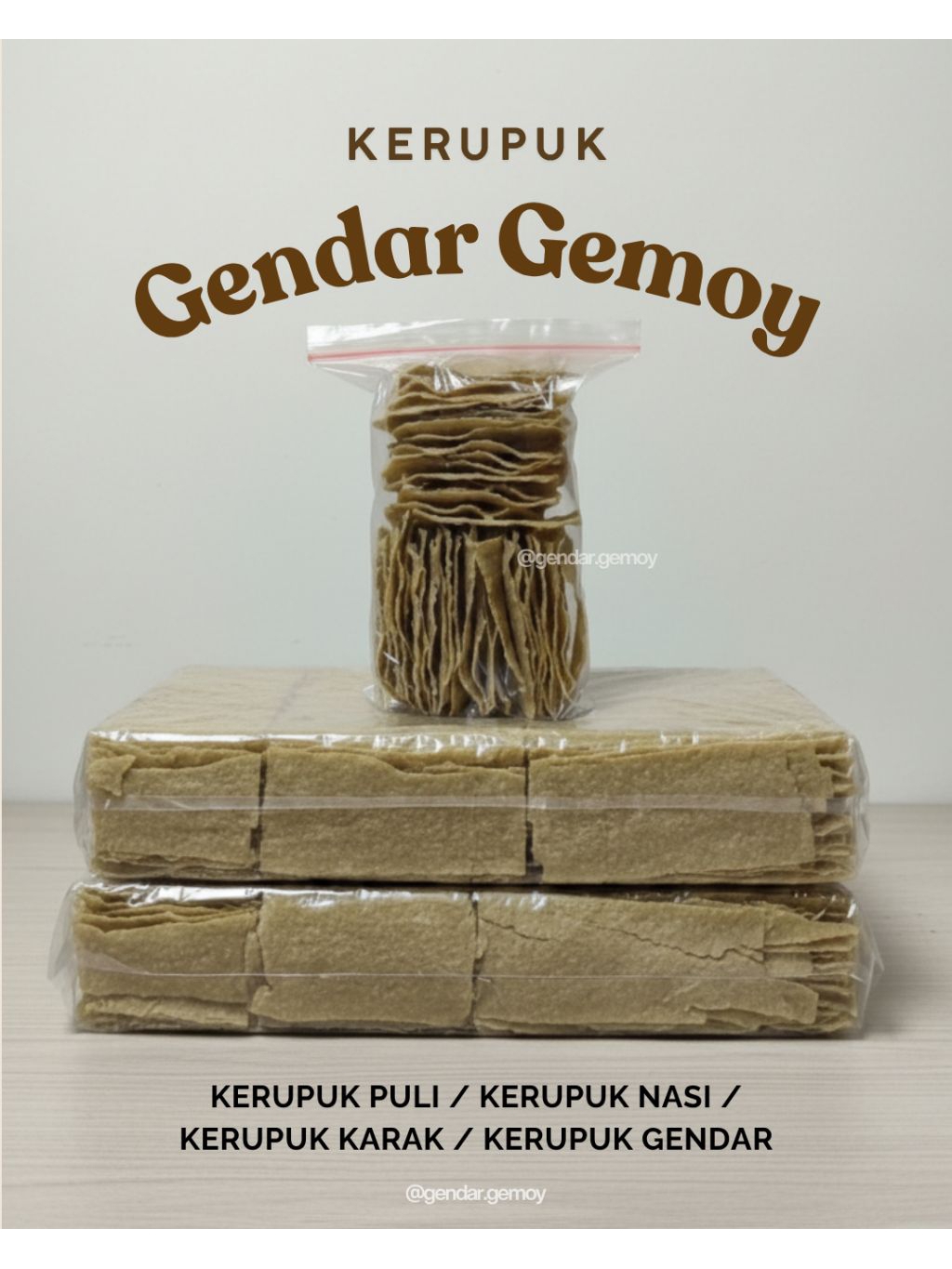 Jual Kerupuk Gendar Puli Nasi Karak | Kerupuk Mentah Gendar | Krupuk ...