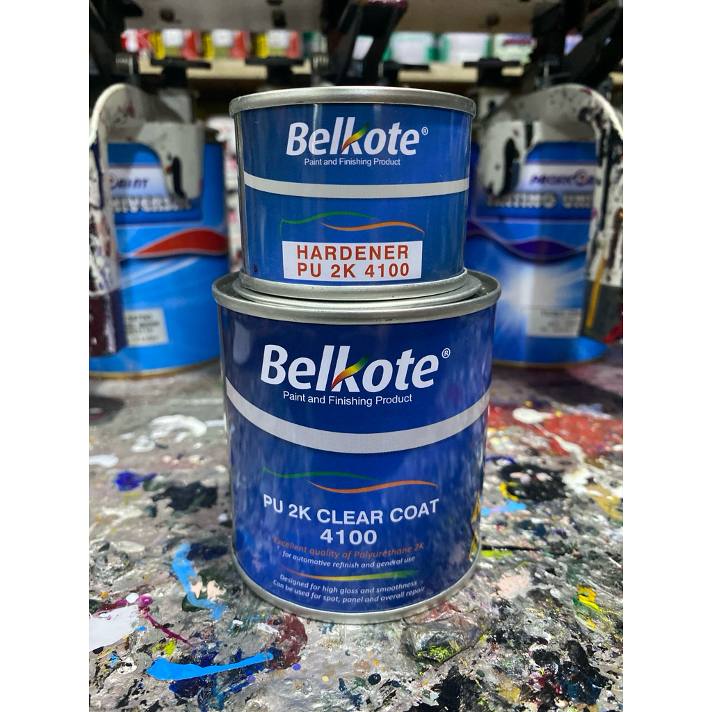 Jual clear belkote 4100 kemasan 240 gr + 60 gr hardener | Shopee Indonesia