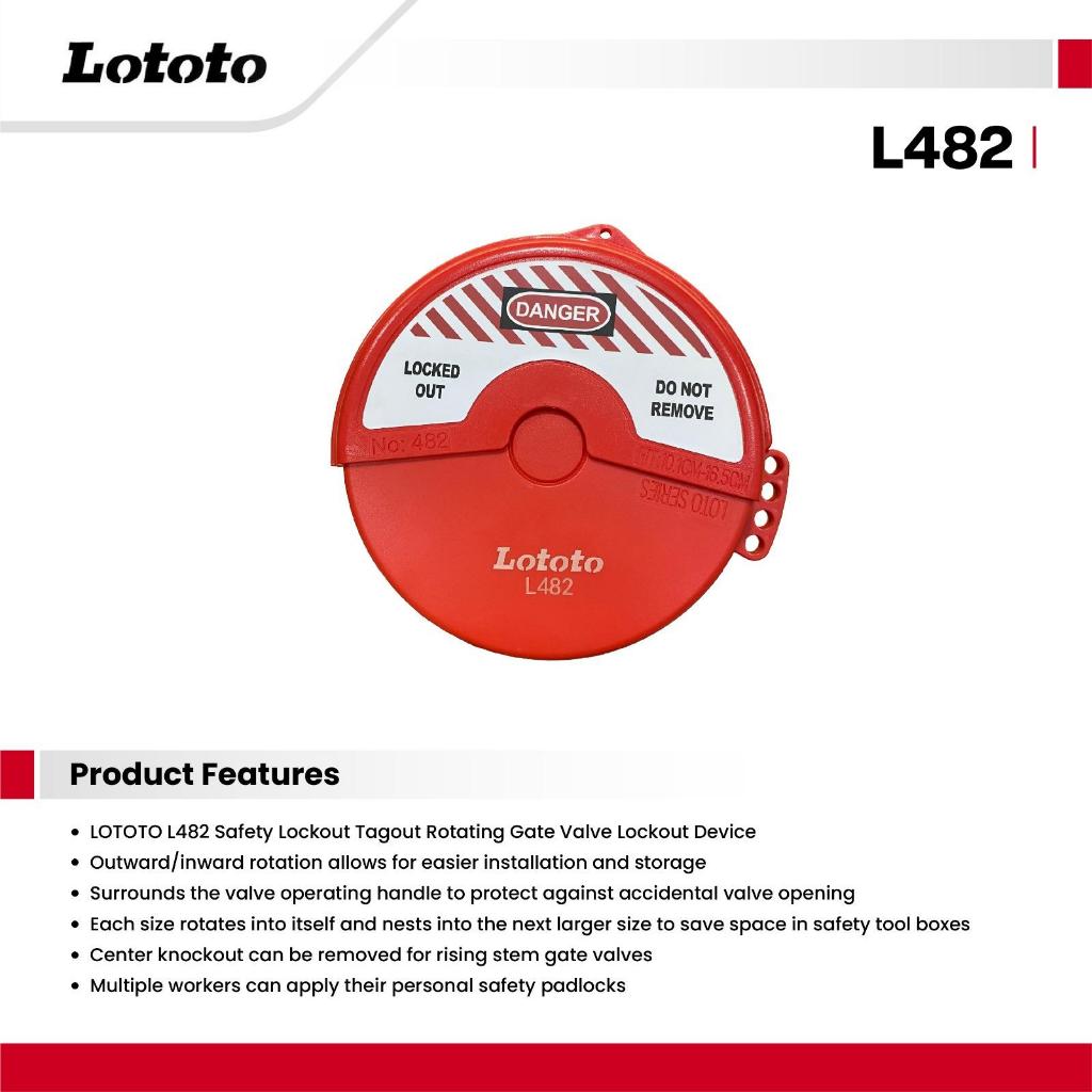 Jual LOTOTO Safety Loto Rotating Gate Valve 4in-6,5in Diameter Handles ...