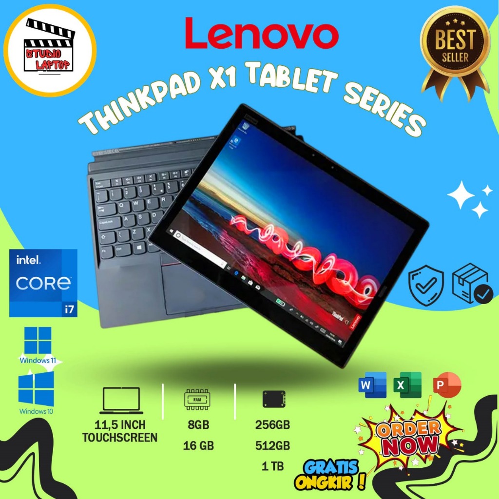 Jual Lenovo Thinkpad X1 Tablet Gen 3 / Gen 2 Touch 2 IN 1 Intel I7 / I5 ...