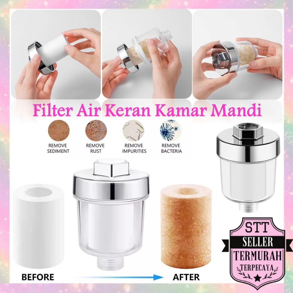 Jual STT Filter Air Keran Mandi Universal PP Filter Saringan Shower ...