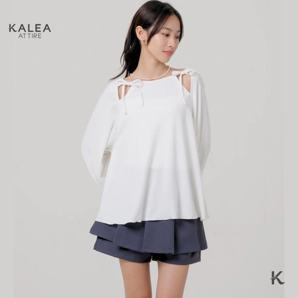 Jual Vivi top knit by kalea attire | Atasan off shoulder Knit Wanita ...