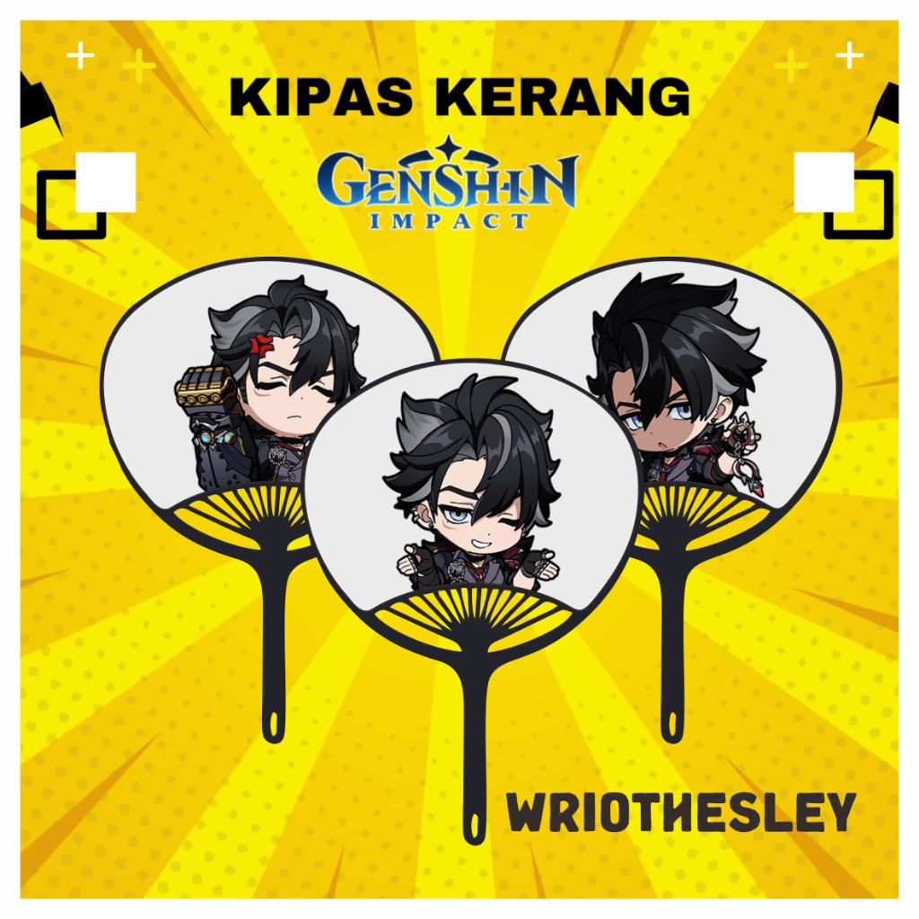 Jual Kipas Kerang Wriothesley Genshin Impact | Kipas Jepang Karakter ...