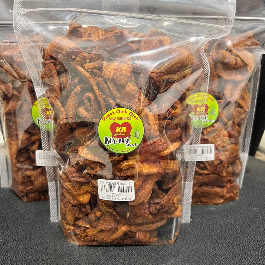 Jual Pisang Sale Kering Krispy Mnis Renyah Super Enak { Kemasan Pouch ...