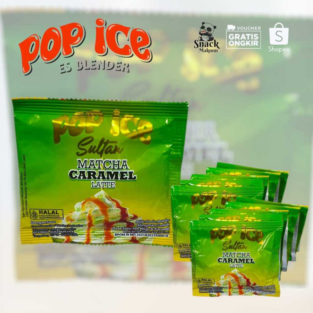 Jual POP ICE SULTAN POP ICE RASA MATCHA CARAMEL HARGA PER 2 RENCENG 20 ...