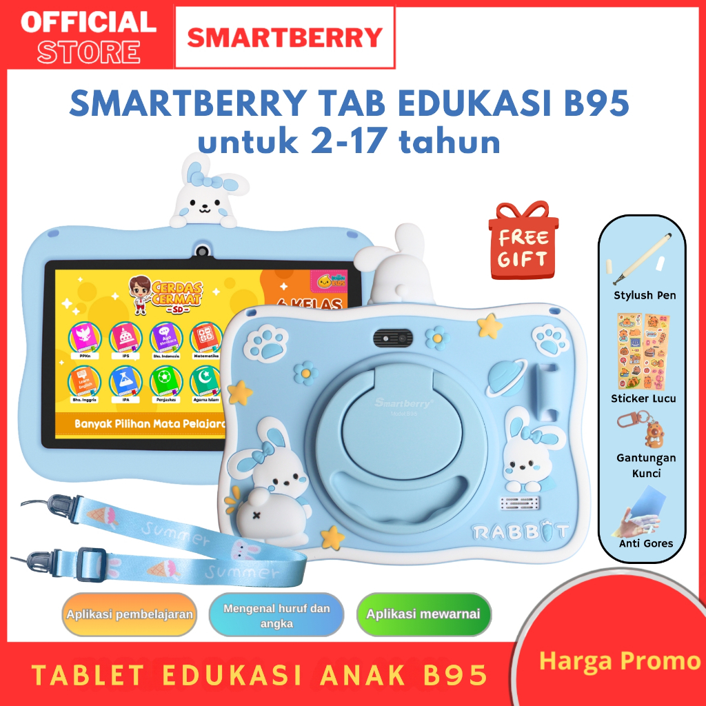 Jual SMARTBERRY STUDY TAB 4/128GB B89 Plus / B95 / Tablet / Hadiah Anak ...