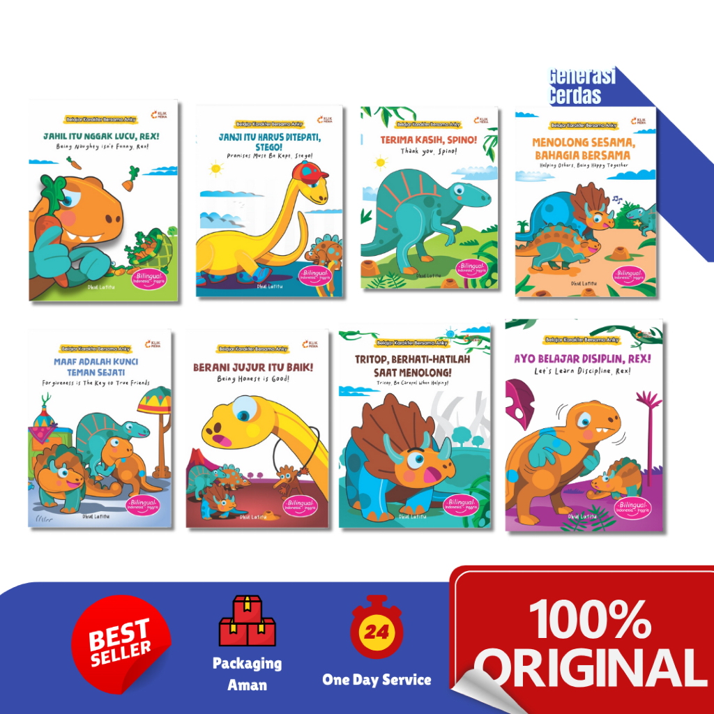 Jual Buku Bilingual Anak Seri Belajar Karakter Bersama Anky | CKlik ...
