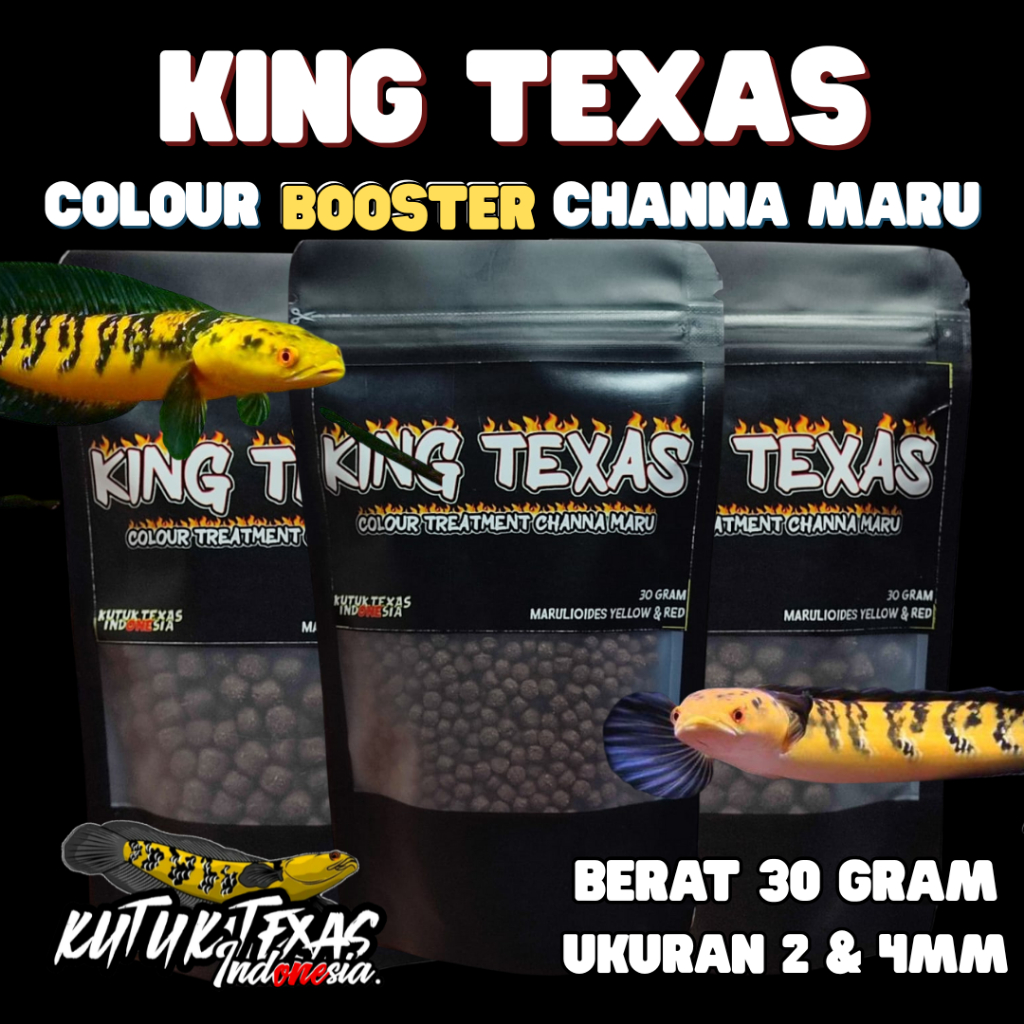 Jual King Texas Pelet Natural Proggres Pigment Ikan Channa Varian ...