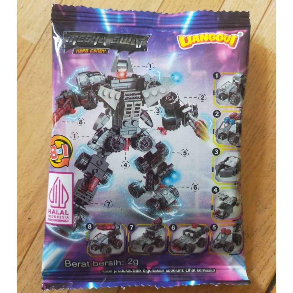 Jual Harga per 5 sachet Mainan anak edukasi brick robot 8in1 kemasan ...