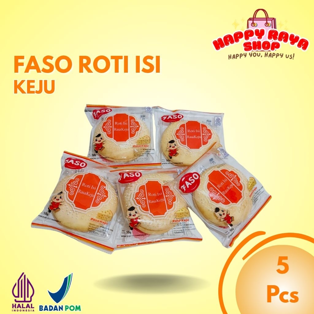 Jual Happy Raya-Faso Roti Isi Rasa Keju (5 Pcs) | Shopee Indonesia