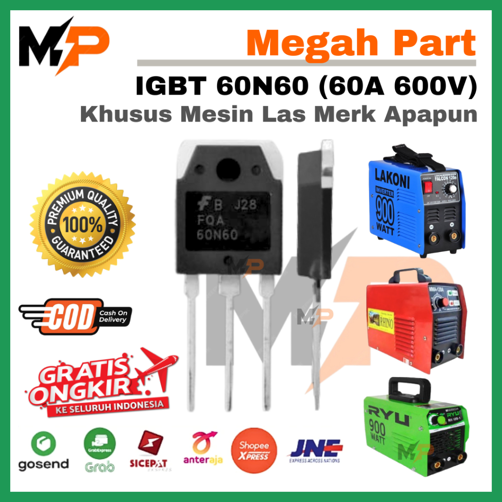 Jual MOSFET TRANSISTOR 60N60 MESIN LAS 60A 600V SEMUA MERK | TR 60N60 ...
