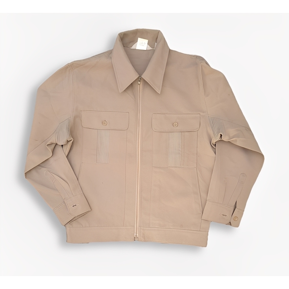 Jual Boxy Blouson Work Jacket - Crop Trucker Jacket (Khaki) | Shopee ...