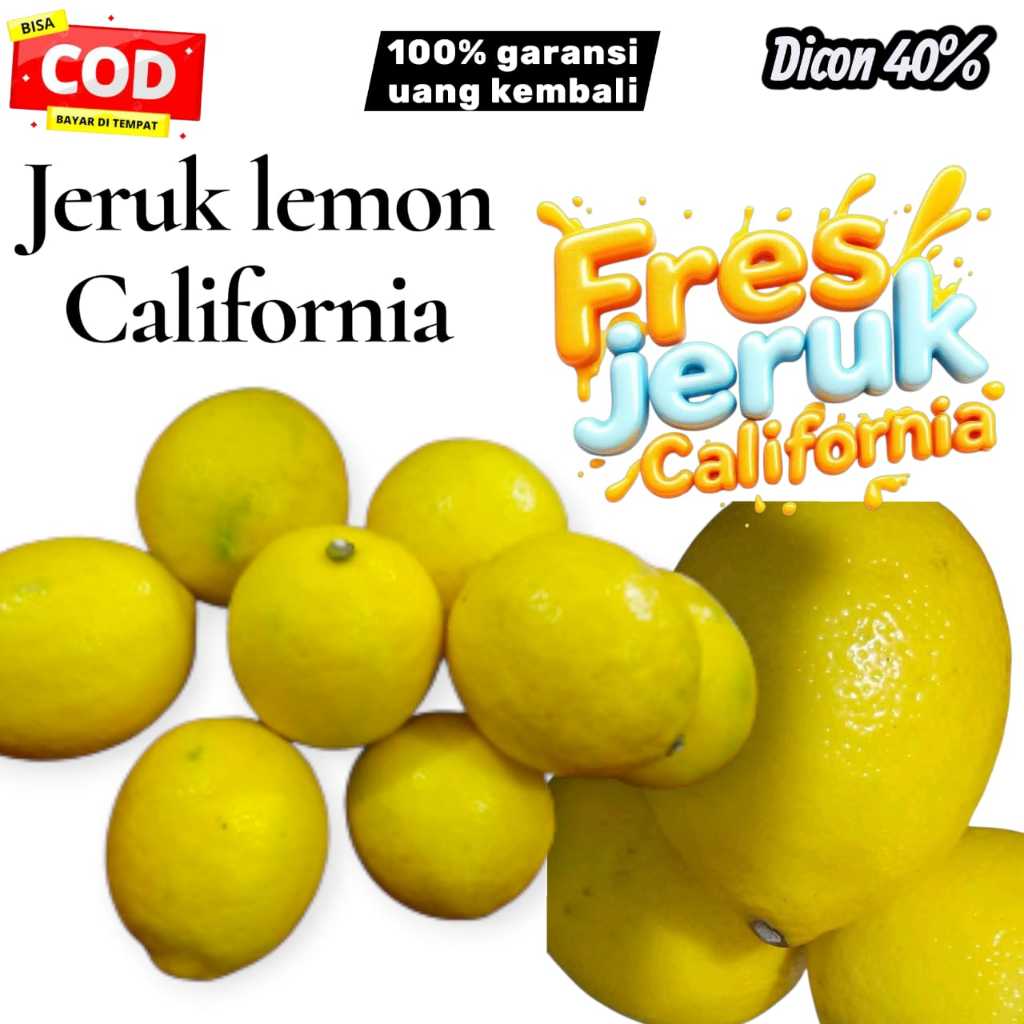Jual Jeruk Lemon Kalifornia Fresh 1 kg/100kg hasil soltiran hasil ...