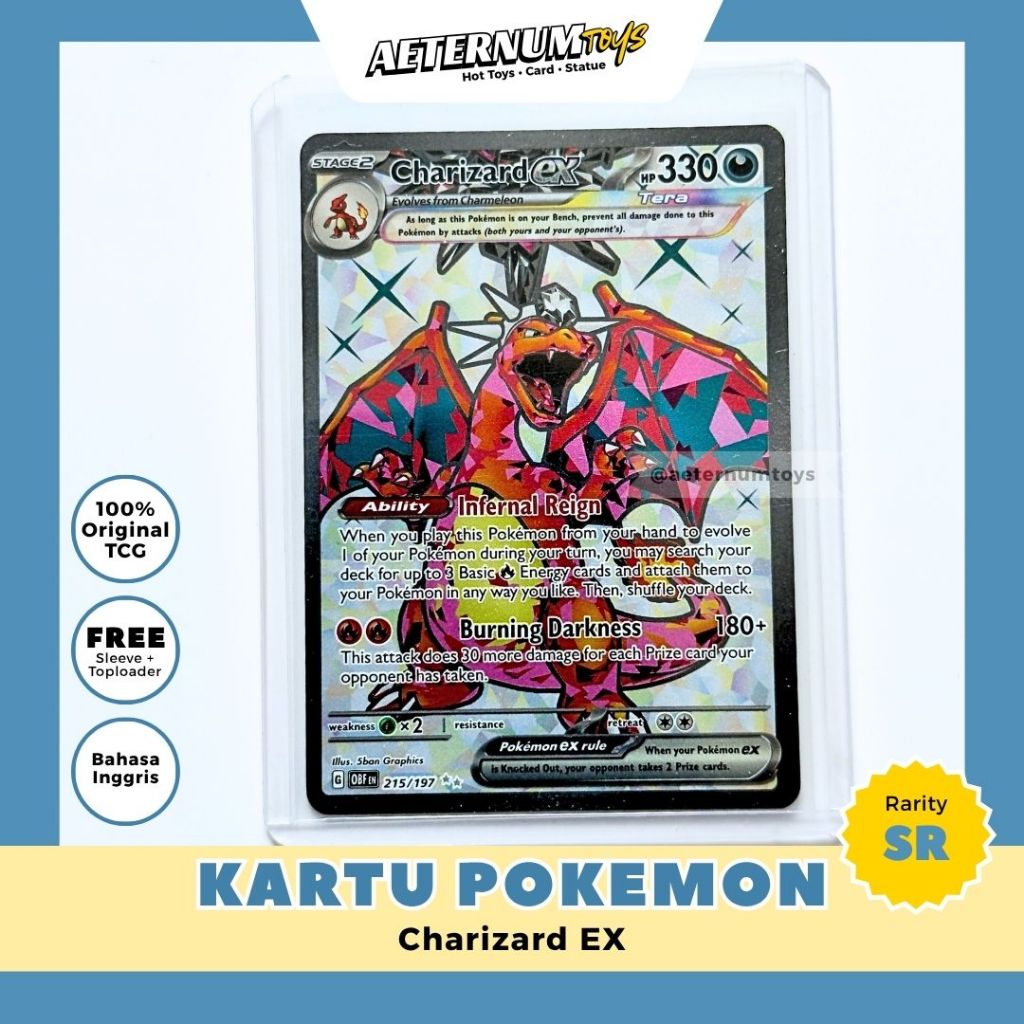 Jual Kartu Pokemon TCG Charizard R, RR, RRR, V, AR, SR, SSR Holo Full Art - TCG Semua Varian ...