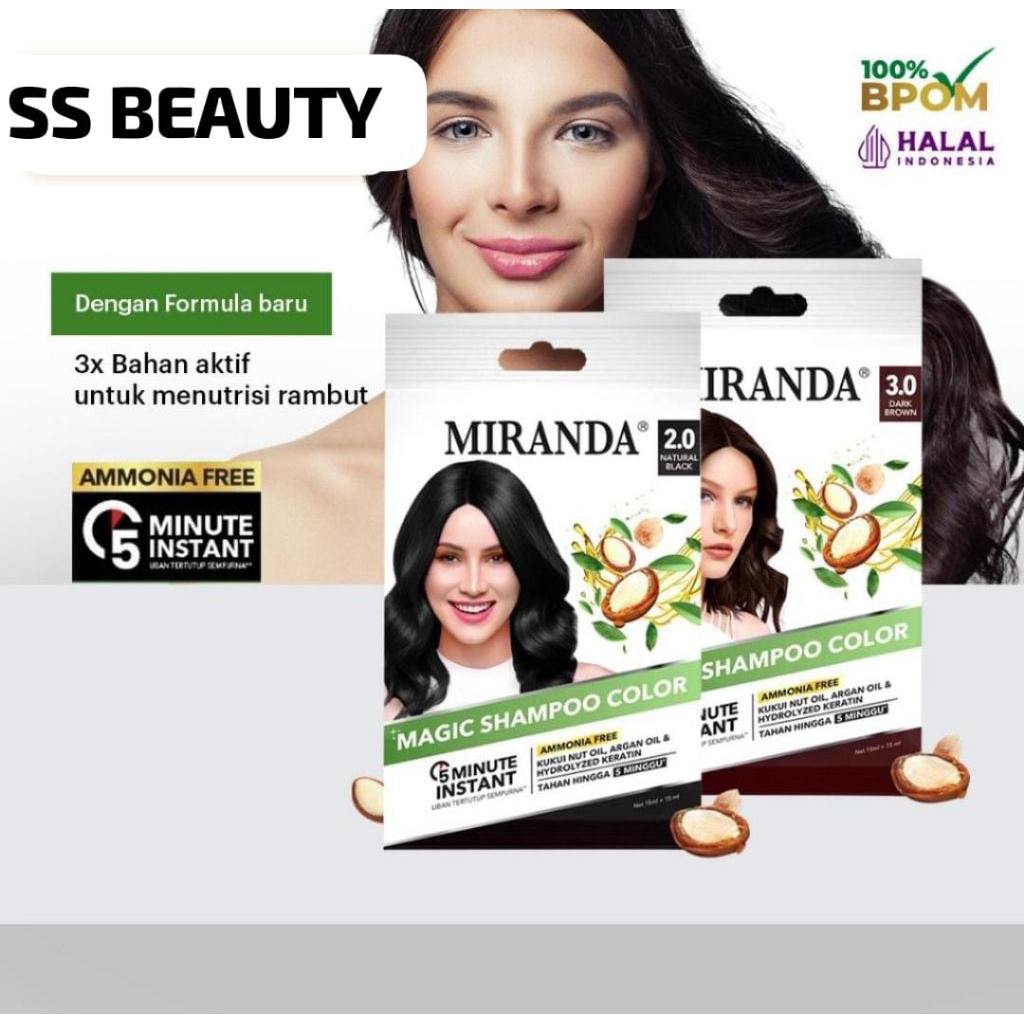 Jual Miranda Magic Shampoo Color 30 ml ( SACHET) | Shopee Indonesia