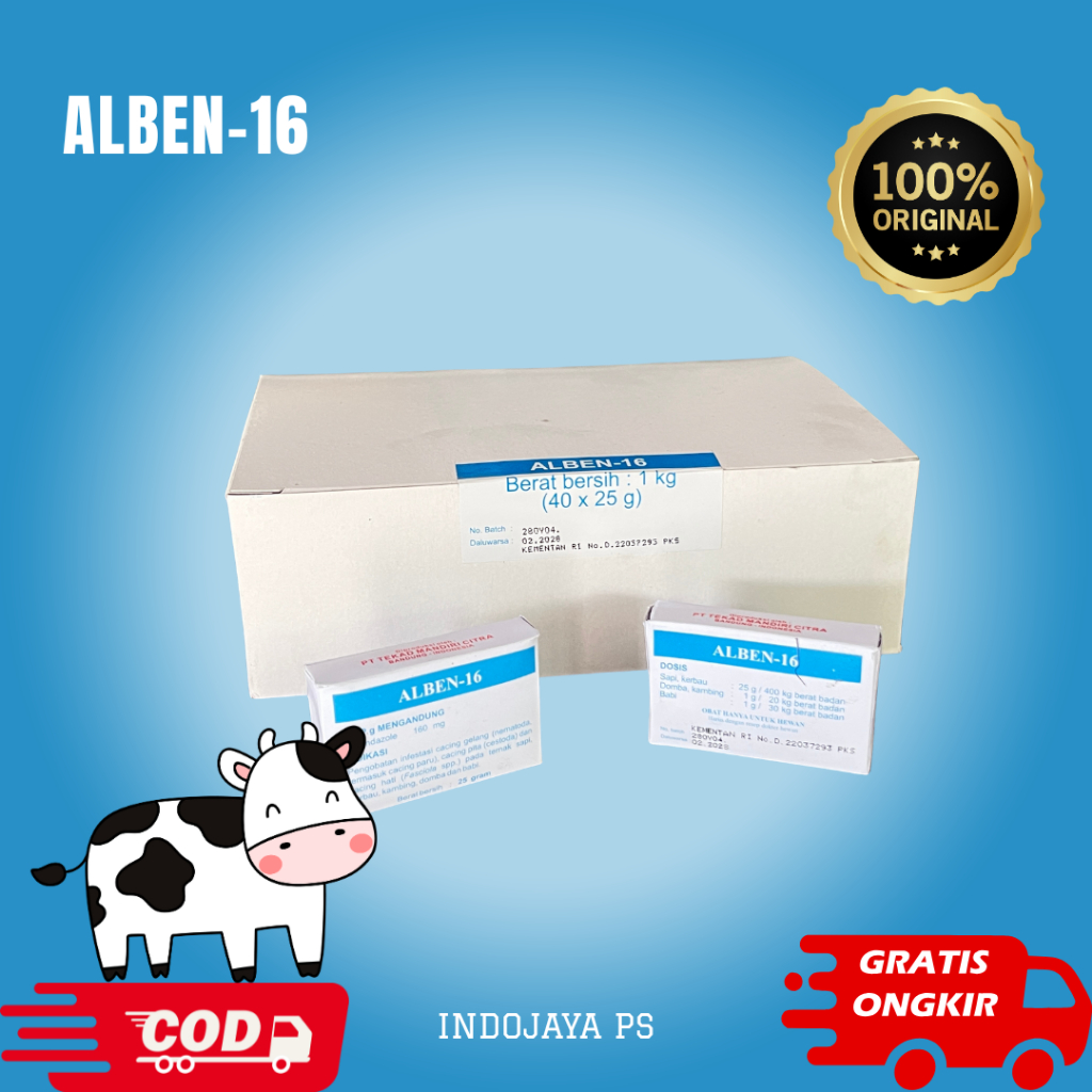 Jual Alben-16 Obat cacing hewan serbuk kemasan 25gr | Shopee Indonesia