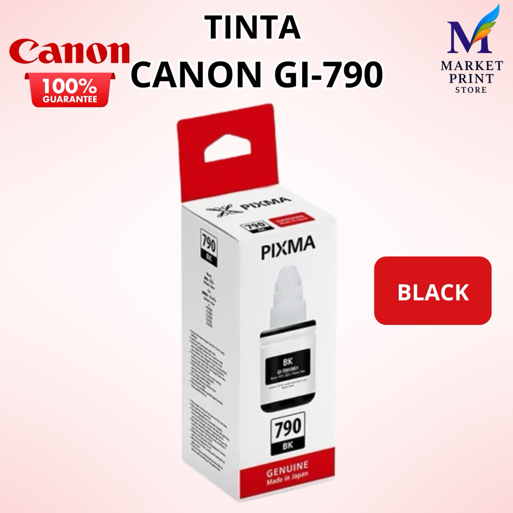 Jual Tinta Canon Pixma GI-790 Black Original Untuk G1000 G2000 G3000 ...