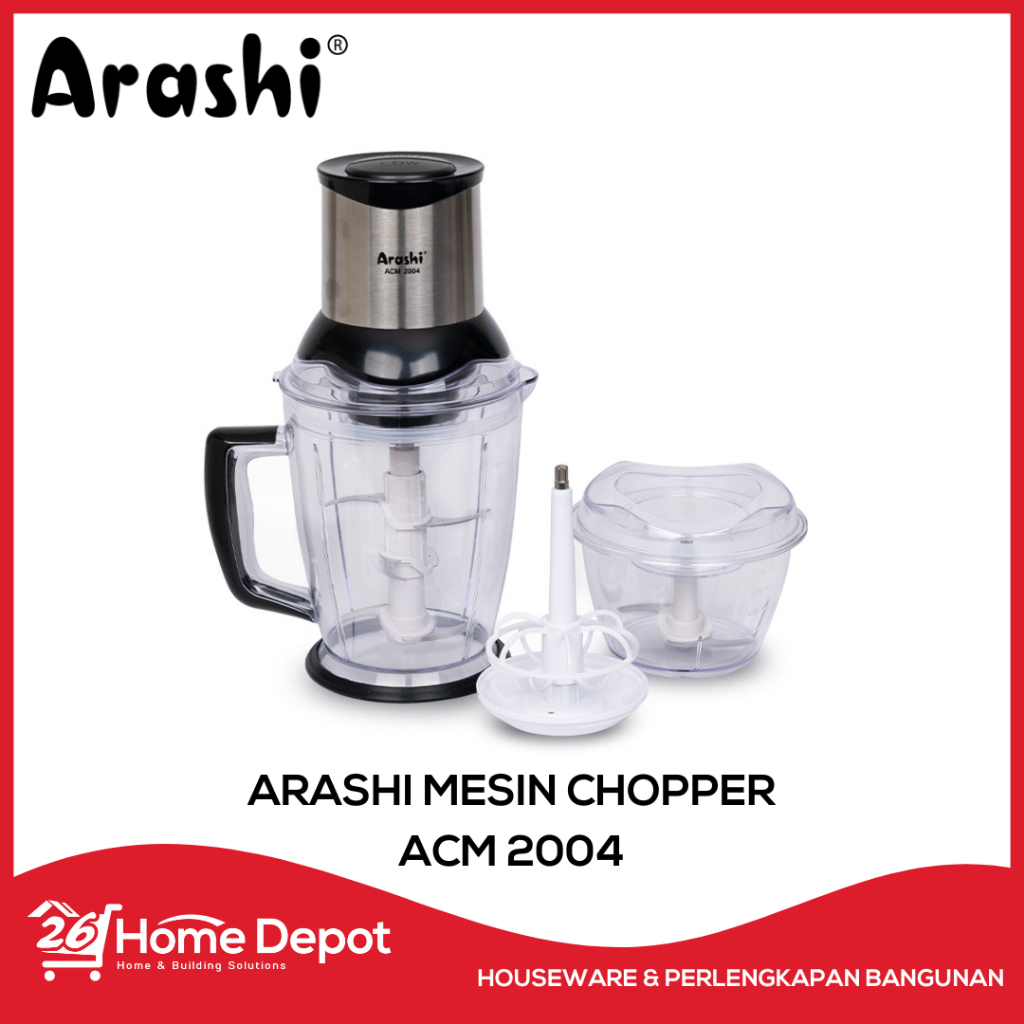 Jual ARASHI Chopper Machine ACM 2004 300 Watt / Penggiling Bumbu ...