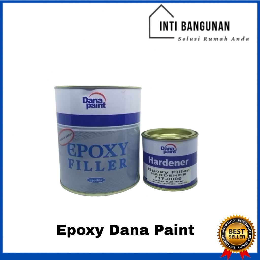 Jual Dana Paint Epoxy Filler + Hardener 1Liter 1kg White Grey Cat Dasar ...