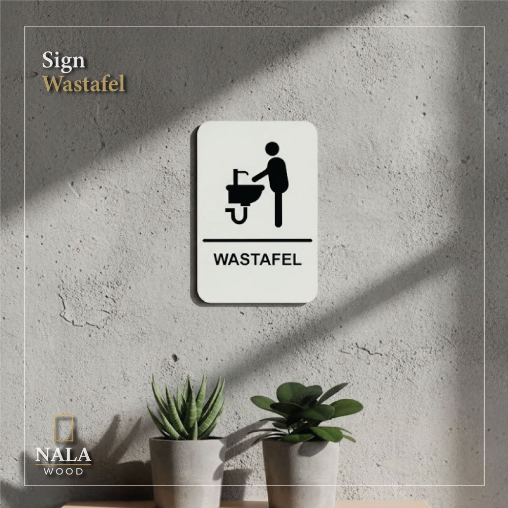 Jual Sign Wastafel Premium Kayu Estetik – Papan Tanda Cuci Tangan ...