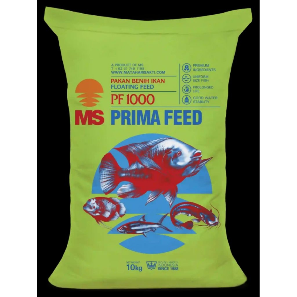Jual MS.PRIMA FEED (PF 1000) - REPACK || PELET BENIH IKAN PROTEIN ...