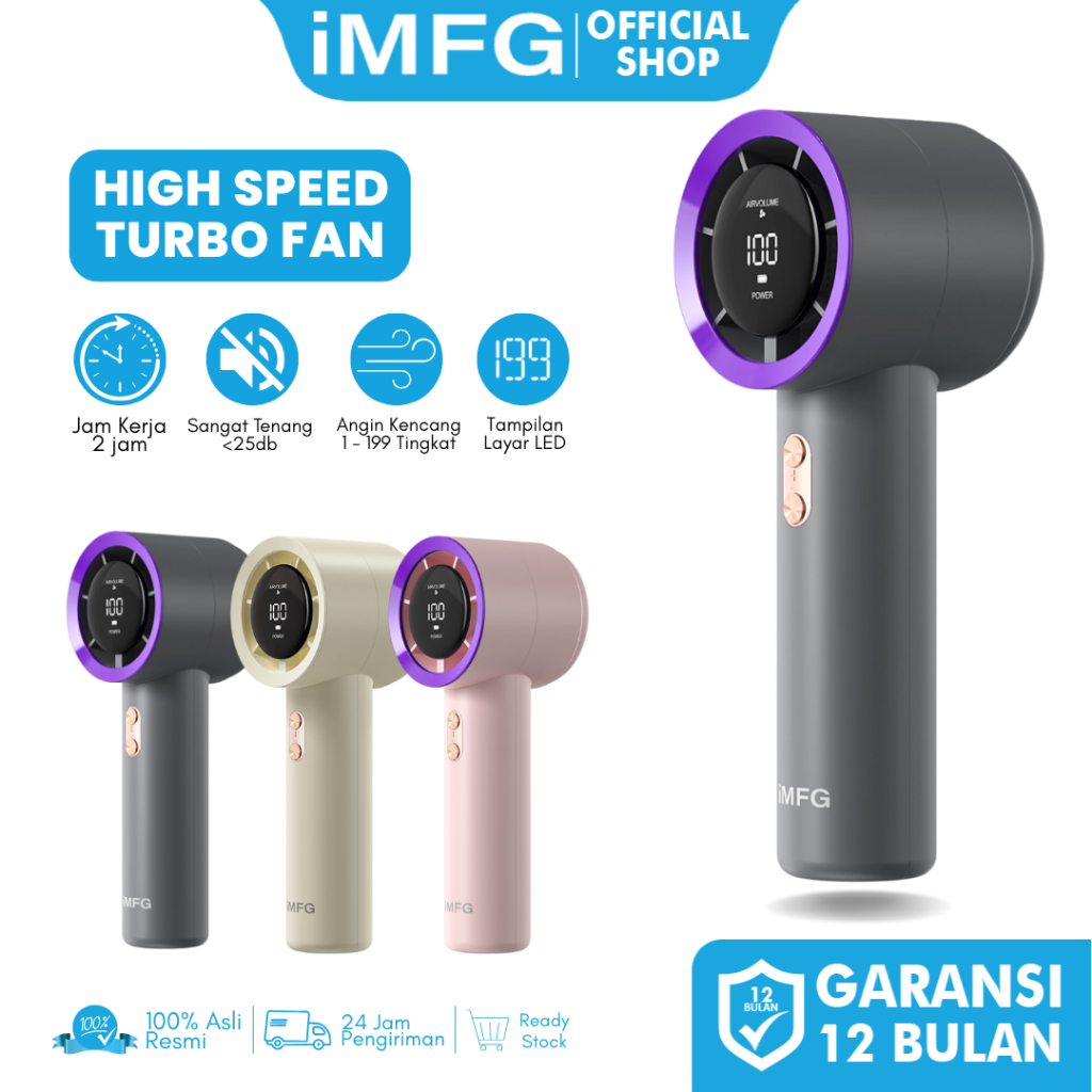 Jual iMFG Kipas Angin Portable Mini Kipas Kencang Strong Wind 199 Gear ...