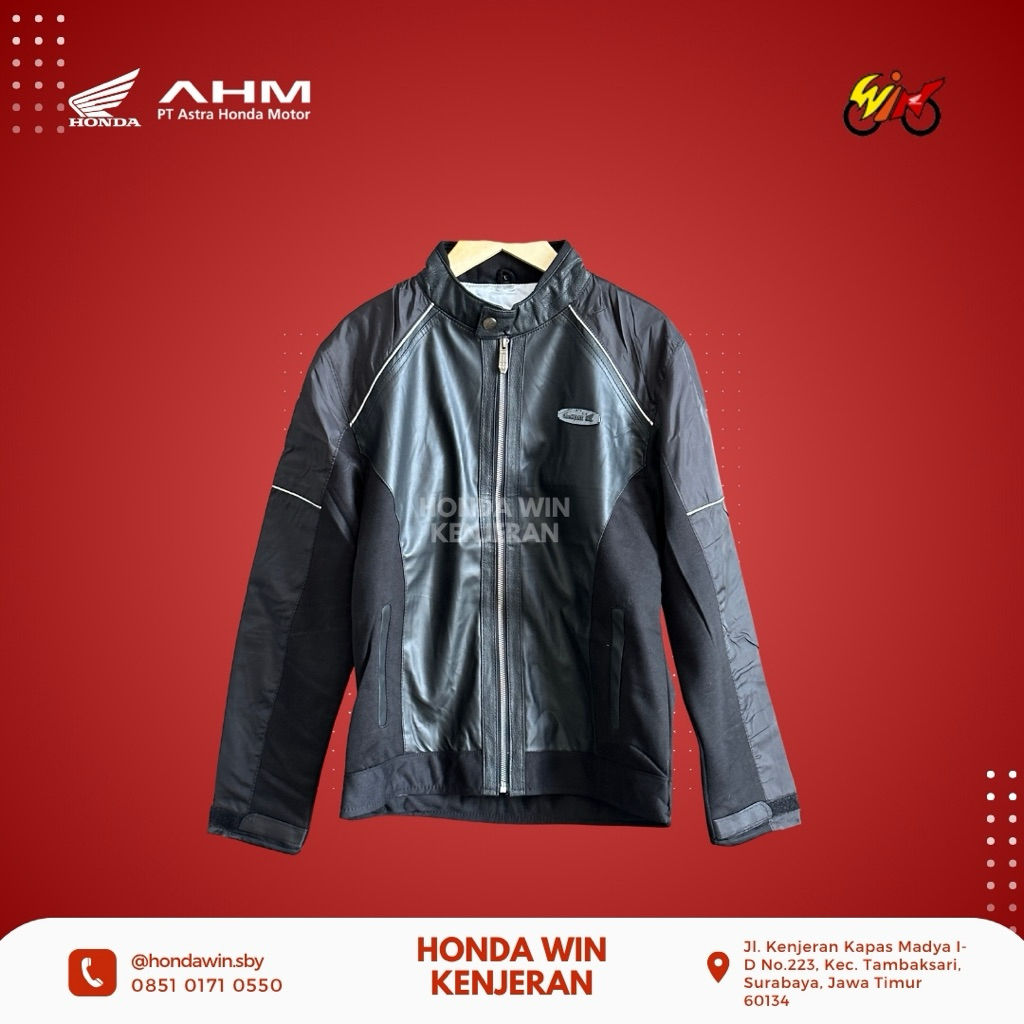 Jual Jaket Sepeda Motor One Heart Honda ASLI Hitam 3 | Shopee Indonesia