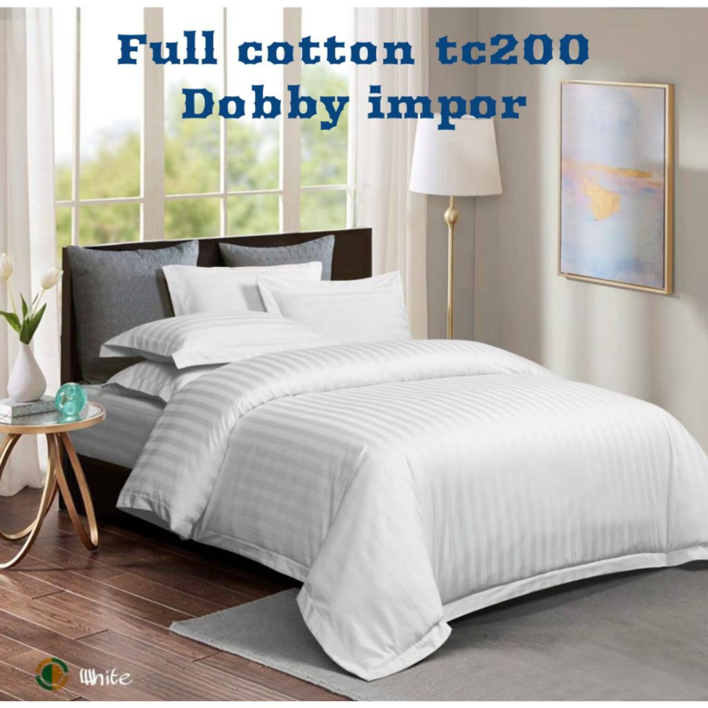 Jual Sprei HOTEL Garis Full Cotton Tc200 impor | Dobby import Sprei ...