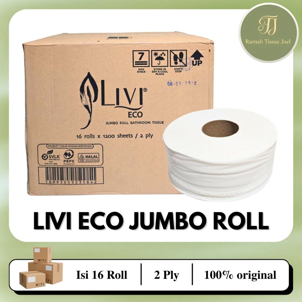 Jual Tisu Tissue Livi Jumbo Roll Tissue 1 dus Isi 16 Rolls – Tissue ...