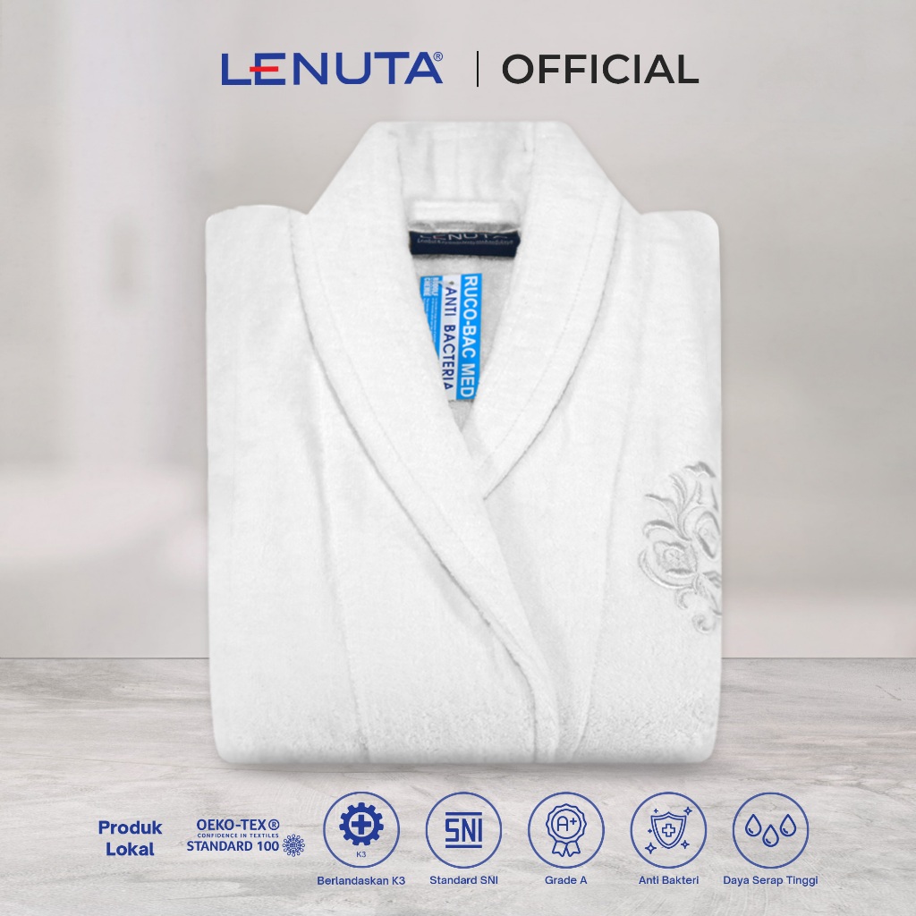 Jual Lenuta - Shepia - Putih / White (Kimono Mandi / Bathrobe) | Shopee ...