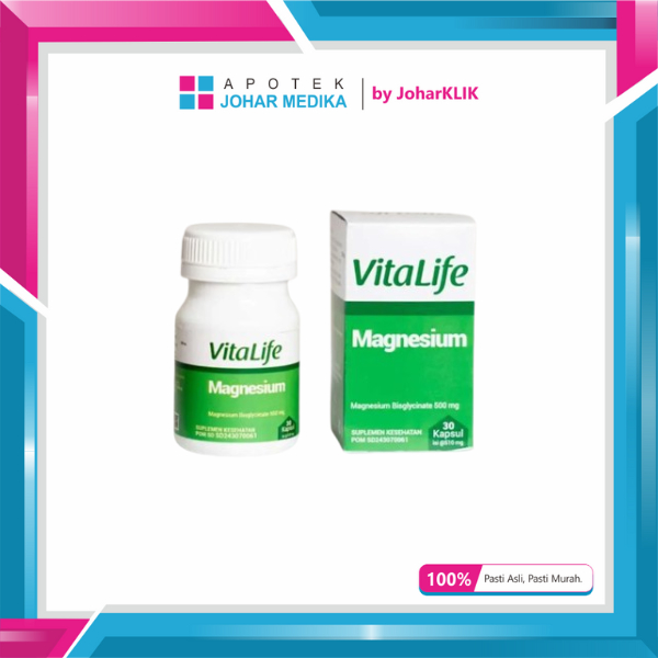 Jual VITALIFE MAGNESIUM BISGLYCINATE 500 MG ISI 30 KAPSUL | Shopee ...