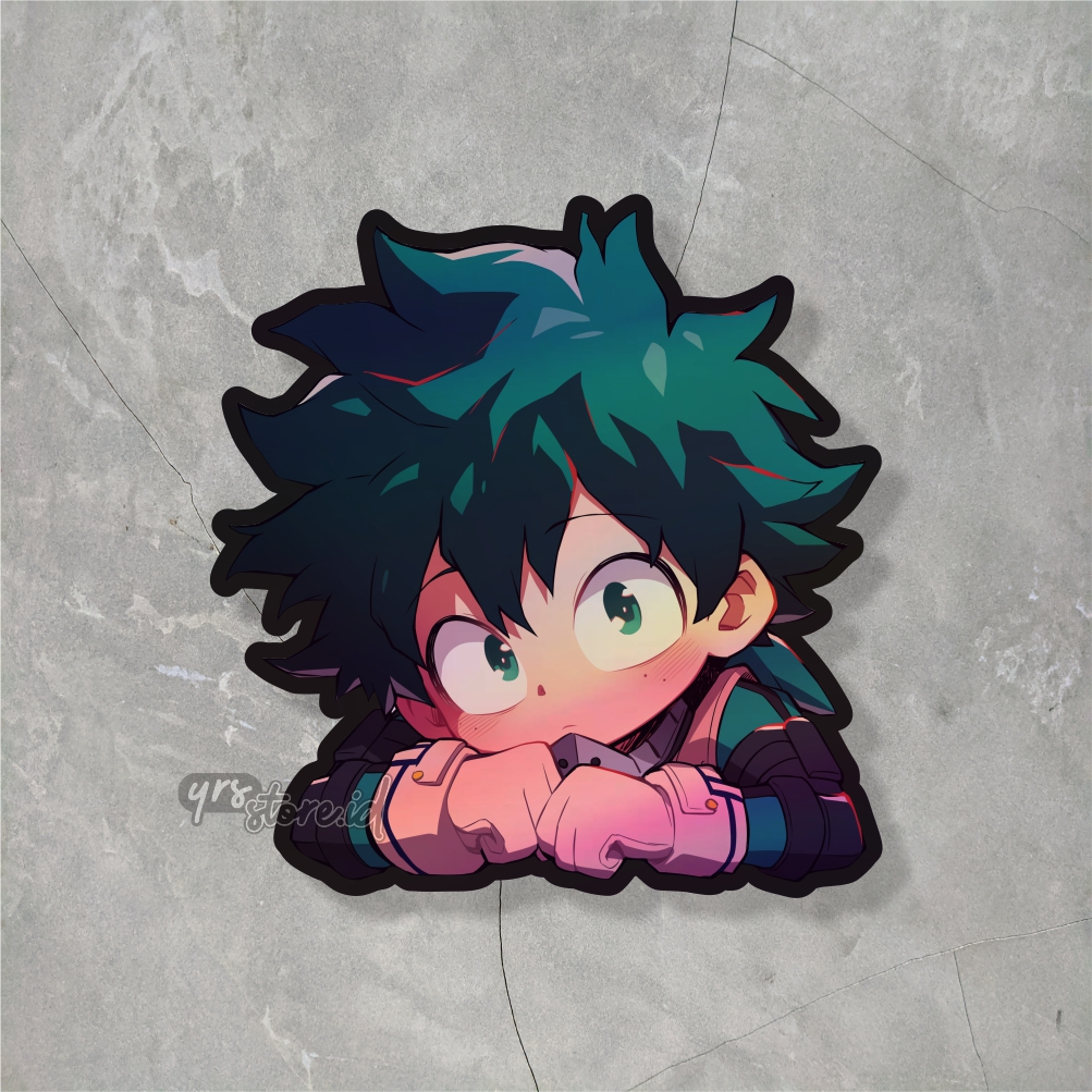 Jual Sticker Anime My Hero Academia Hologram Deku Chibi Ukuran +- 7 x 6 ...