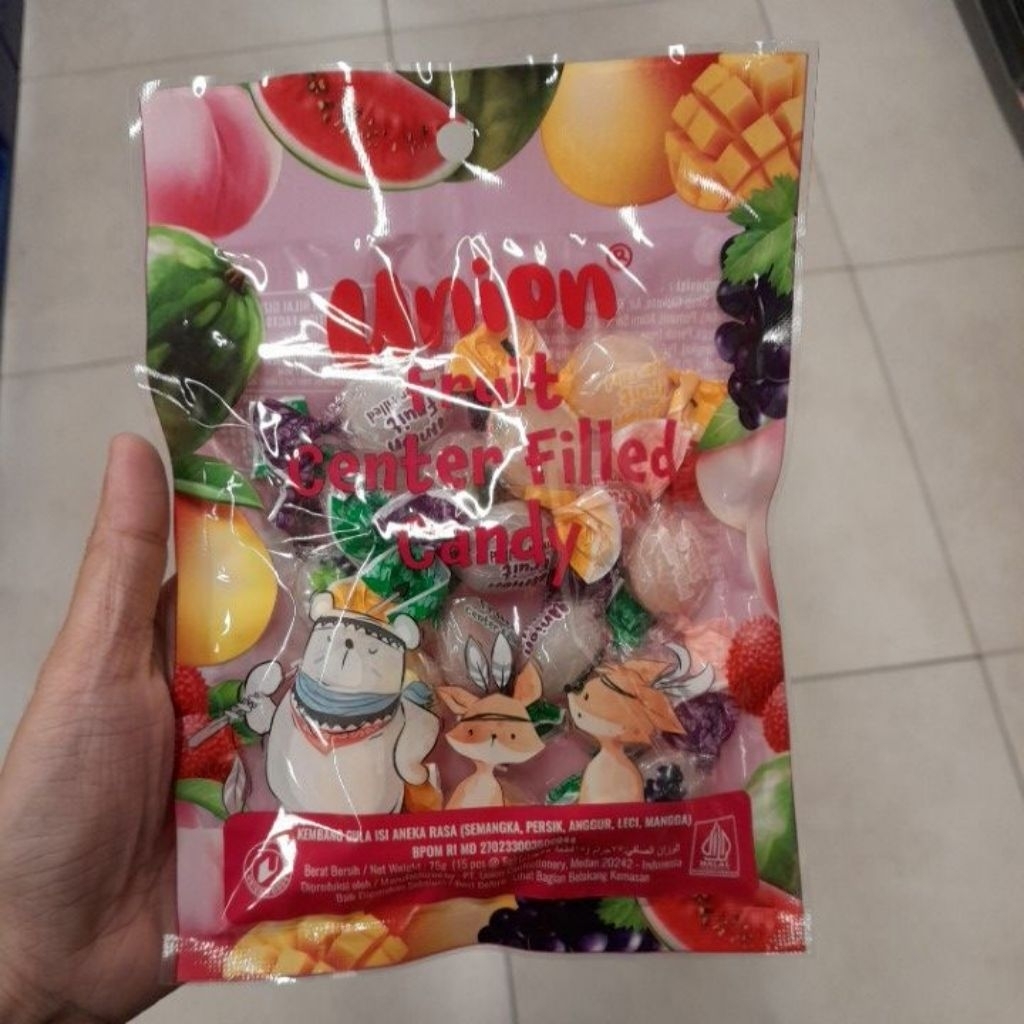 Jual Union Fruit Center filled Candy permen rasa buah 75gr | Shopee ...