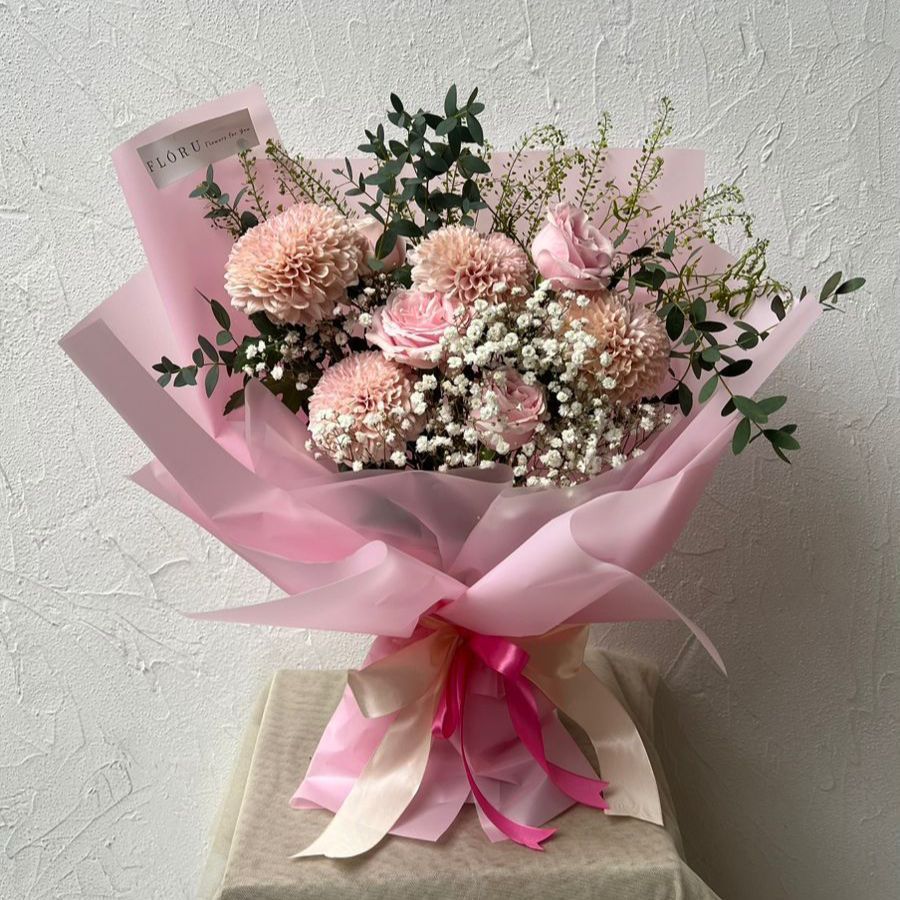 Jual FLORU FLORIST - Fresh Gompie x Rose 8 Tangkai Bouquet (Medium ...