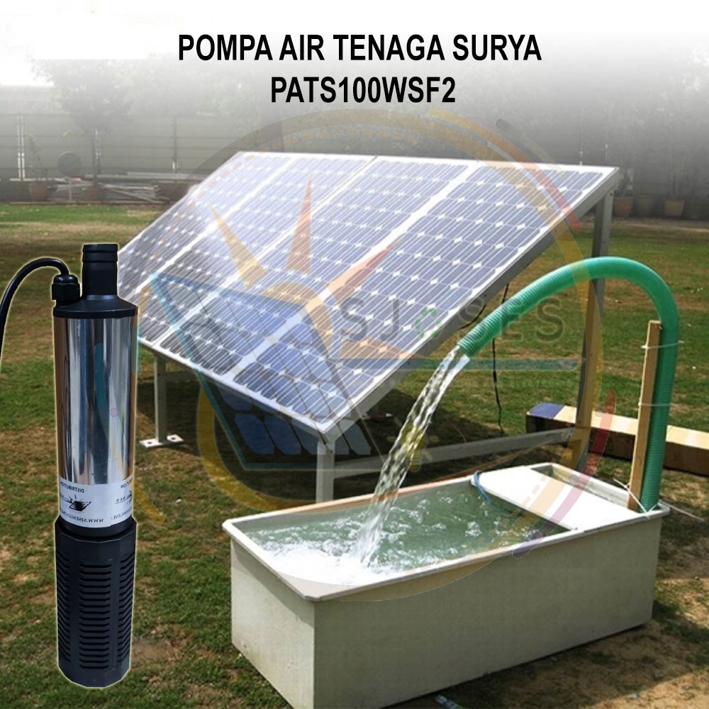 Jual Pompa Air Tenaga Surya Kolam Ikan PATS100WSF2 5M3/H Solar Pump ...
