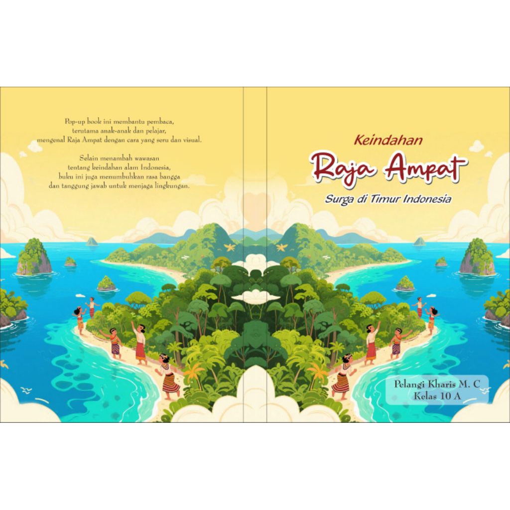 Jual Pop up book hardcover A4, Destinasi wisata Raja Ampat | Shopee ...